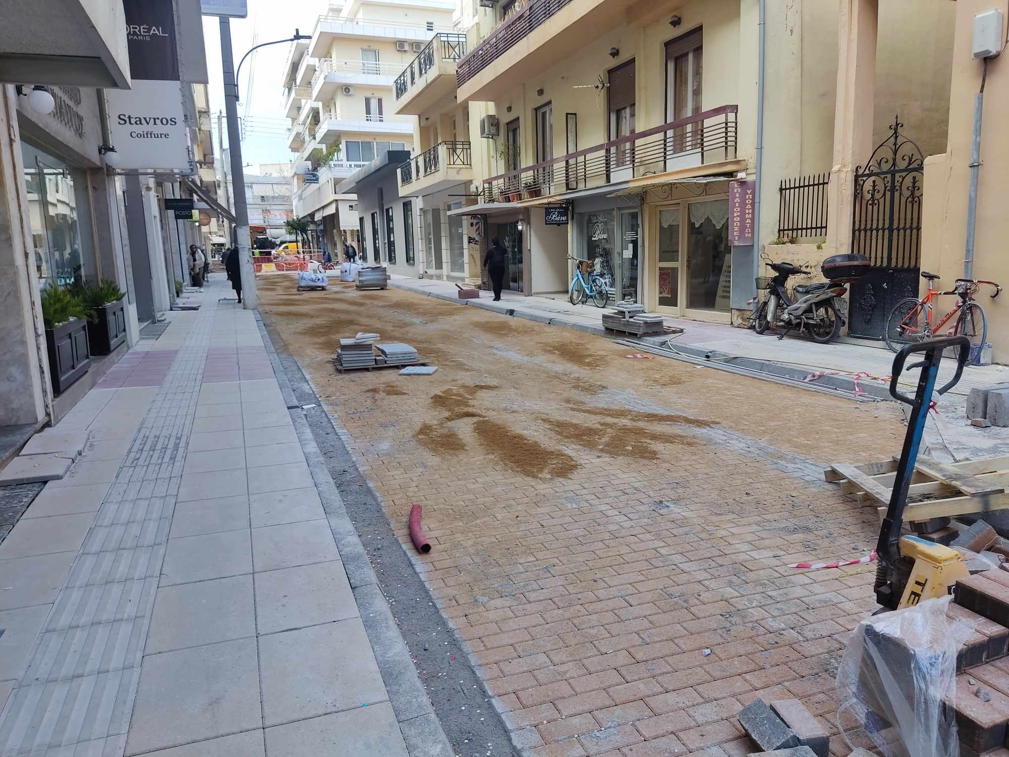 Καλαμάτα: Σε εξέλιξη οι εργασίες ανάπλασης σε Αριστοδήμου και Γεωργούλη ...
