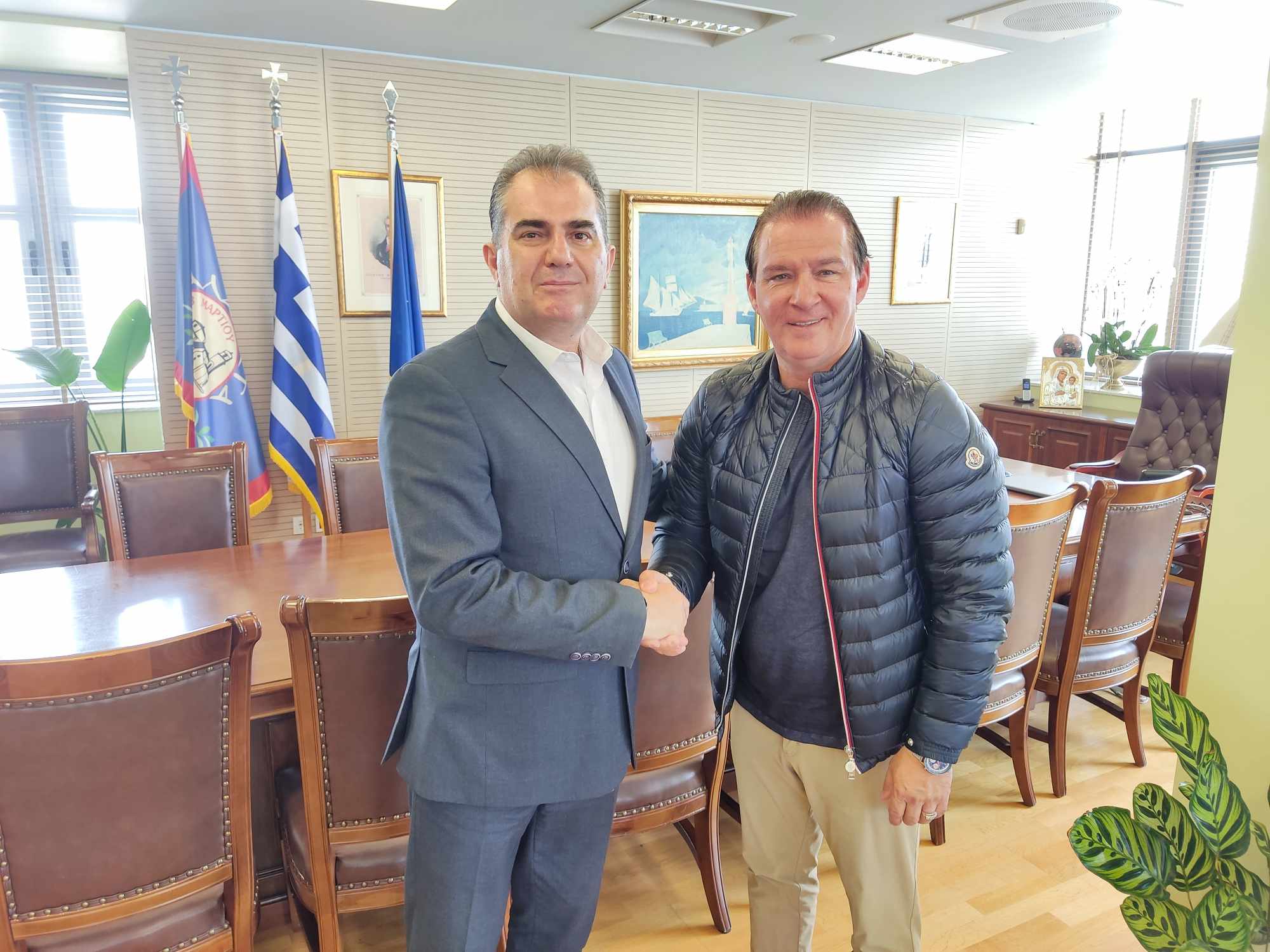 Συνάντηση του δημάρχου Καλαμάτας με τον πρόεδρο της ΠΑΕ Καλαμάτα Γιώργο ...